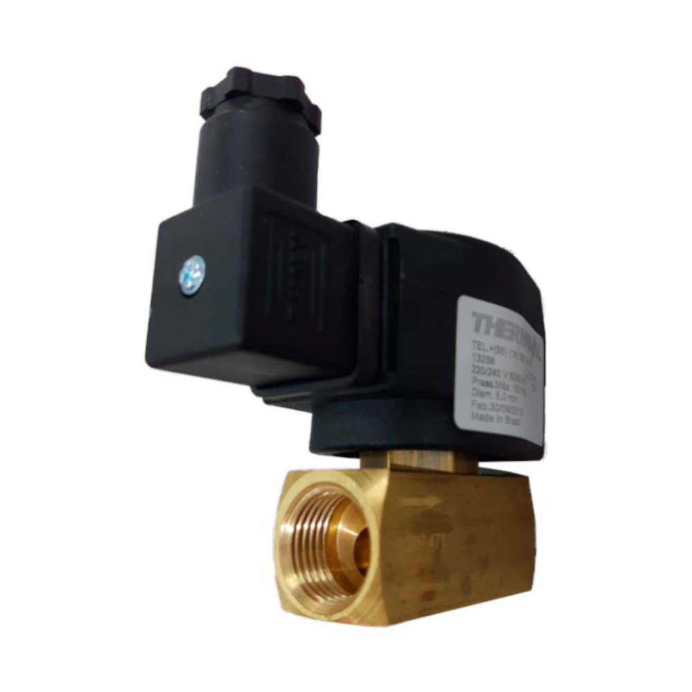 VÁLVULA SOLENÓIDE 2 VIAS NF 1/2' 220V COD.13256 - THERMOVAL